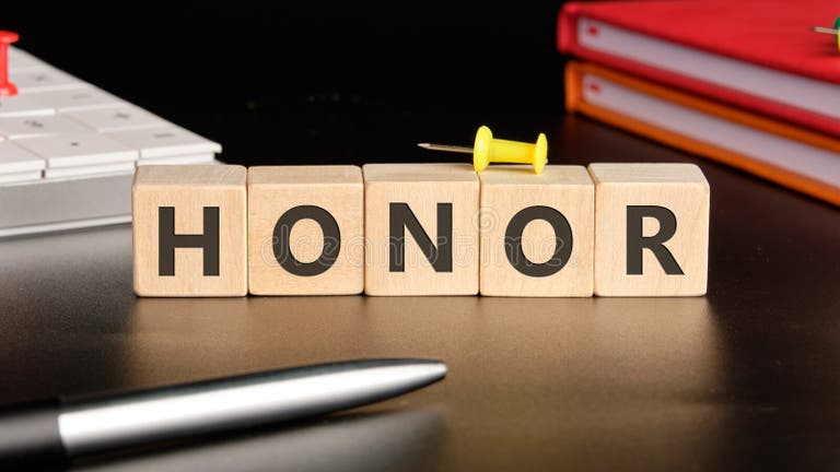 The HONOR Concept Word is Assembled from Wooden Cubes. Ethics, Respect ...