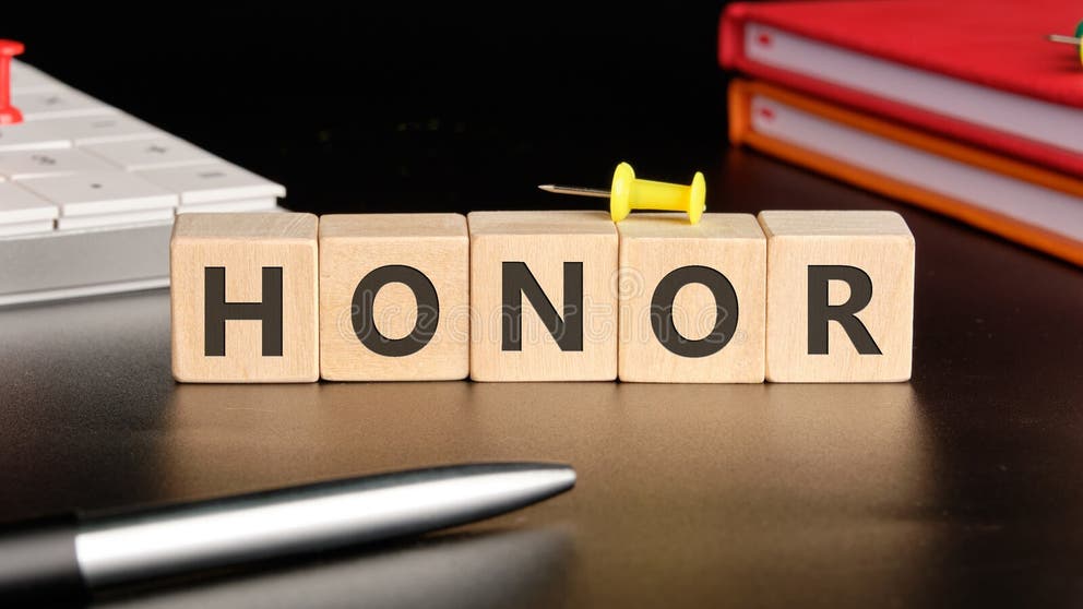 The HONOR Concept Word is Assembled from Wooden Cubes. Ethics, Respect ...