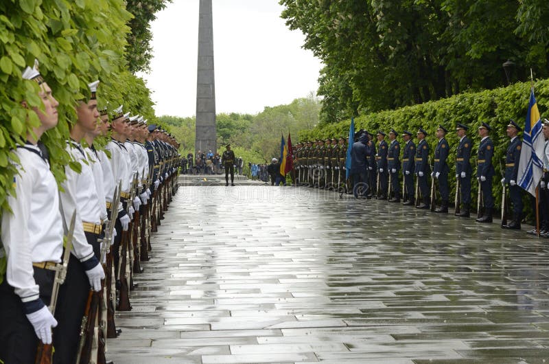 Honor Guards Standing at Attention, Monument of Eternal Glory the ...