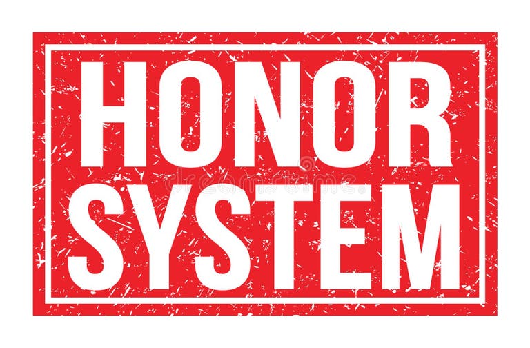 HONOR SYSTEM, Words on Red Rectangle Stamp Sign Stock Illustration ...