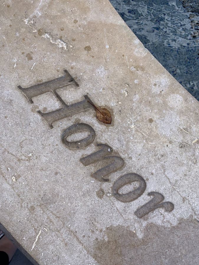 Honor stock photo. Image of concrete, word, honor, carved - 171509354