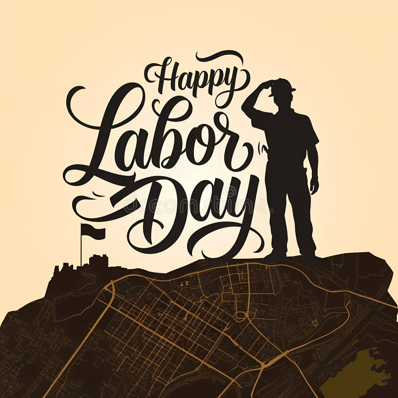 Honoring Hard Work on Labor Day Stock Illustration - Illustration of ...