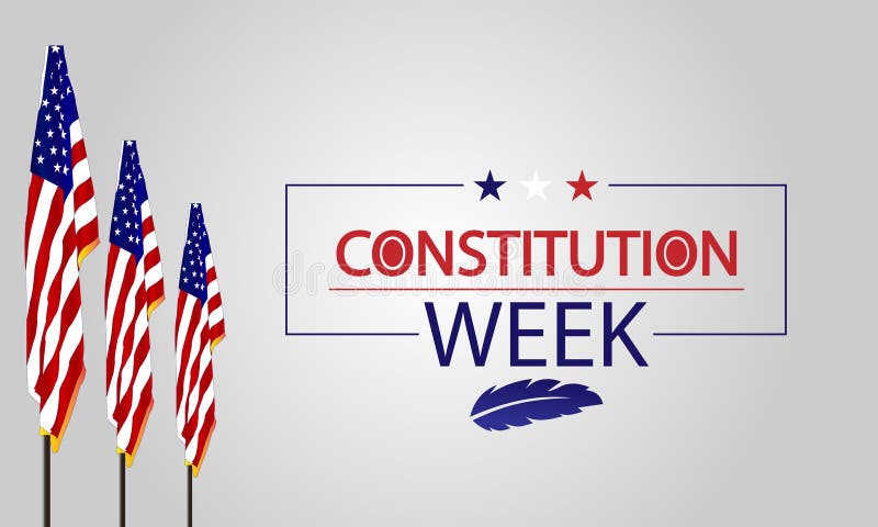 Honoring Our Founding Document Constitution Week Flag Design Stock ...