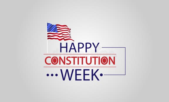 Honoring Our Founding Document Constitution Week Flag Design Stock ...