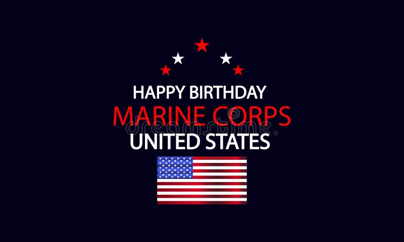 Honoring the US Marine Corps Birthday with Text Flag Stock Vector ...