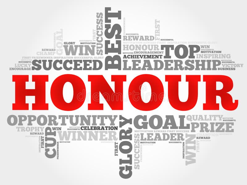 Honour word cloud concept stock illustration. Illustration of object ...