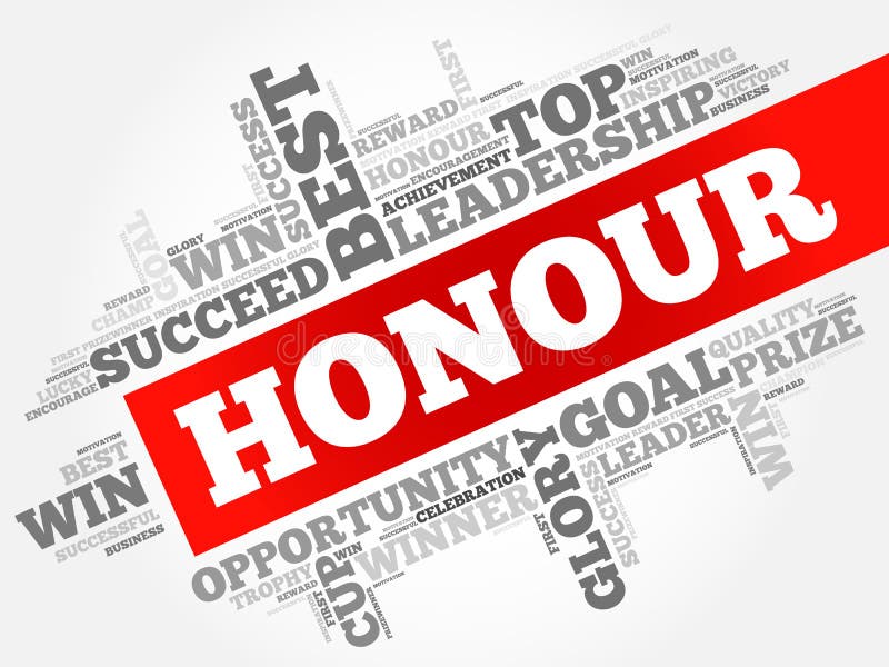 Honour word cloud concept stock illustration. Illustration of object ...
