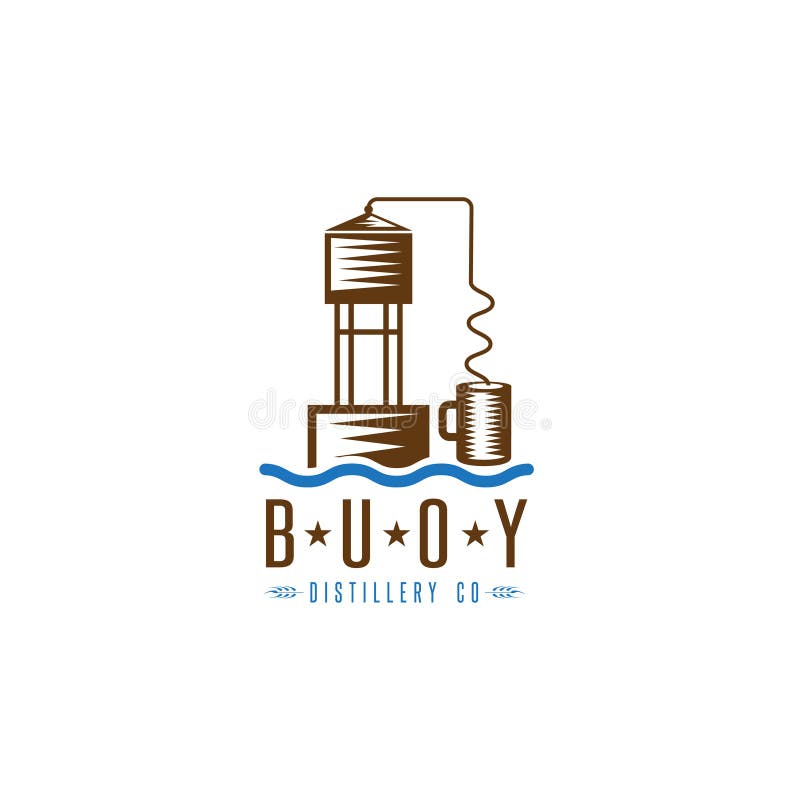 Hooch Still Buoy Distillery Concept Vector Design Stock Vector ...