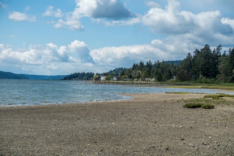 Hood Canal from Belfair State-Park Stock Afbeelding - Image of kanaal ...