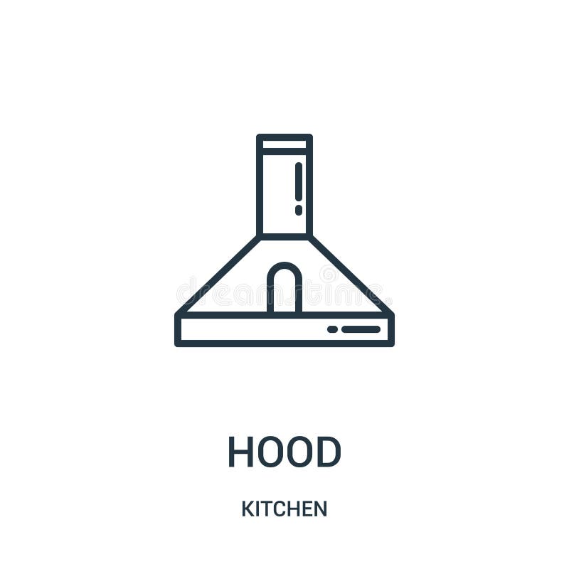 Hood Icon Vector from Home and Living Collection. Thin Line Hood ...
