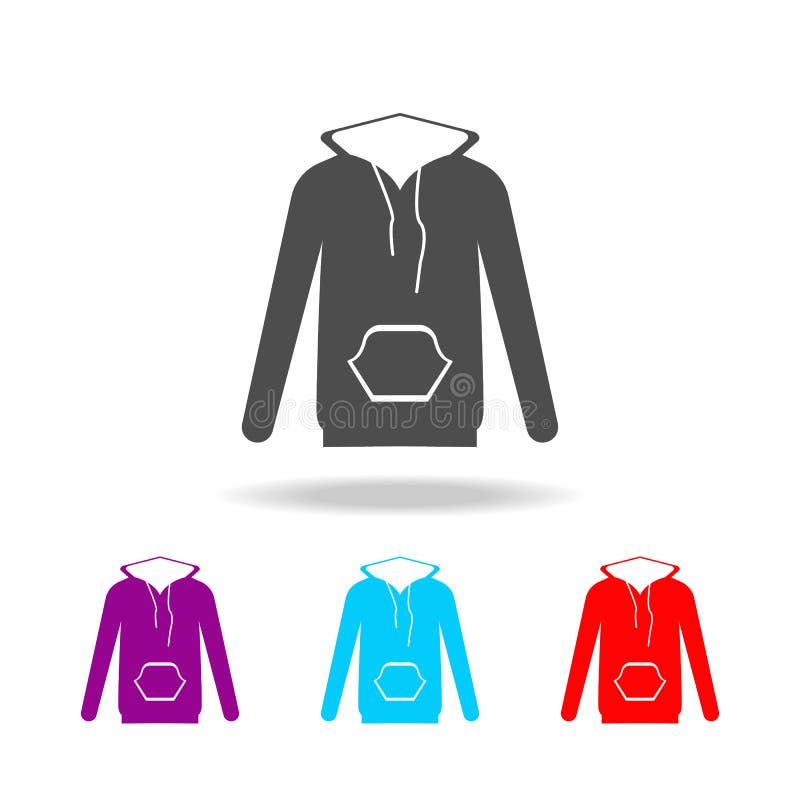 Hood Jacket Icon. Elements of Clothes in Multi Colored Icons for Mobile ...