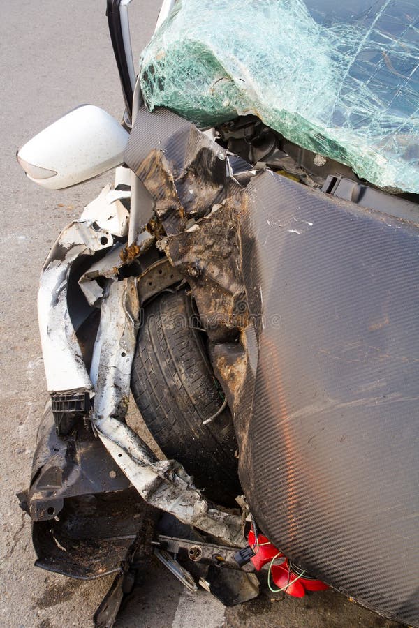 Hood wheel collapse stock image. Image of broken, front - 52186809