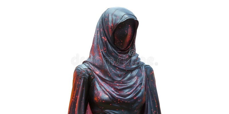 Hooded Figure with Mysterious Shadowed Appearance Isolated on ...