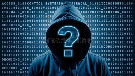 Anonymous Hacker with Question Mark Stock Illustration - Illustration ...