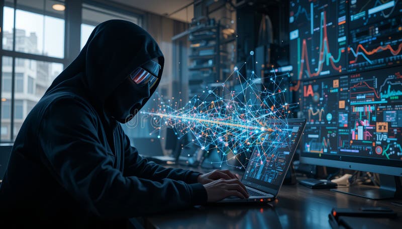 Orange Glow Analyzing Complex Network Visualizations Stock ...