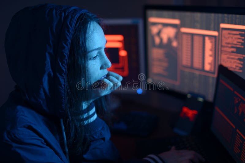 Hacker Girl Stock Photos - Download 985 Royalty Free Photos