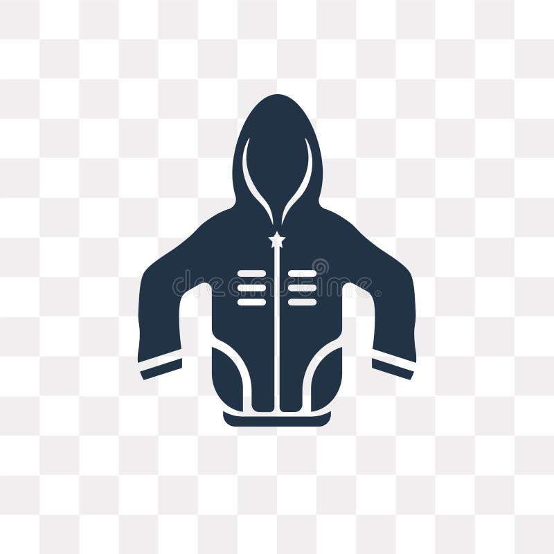 Hooded Jacket Vector Icon Isolated on Transparent Background, Ho Stock ...