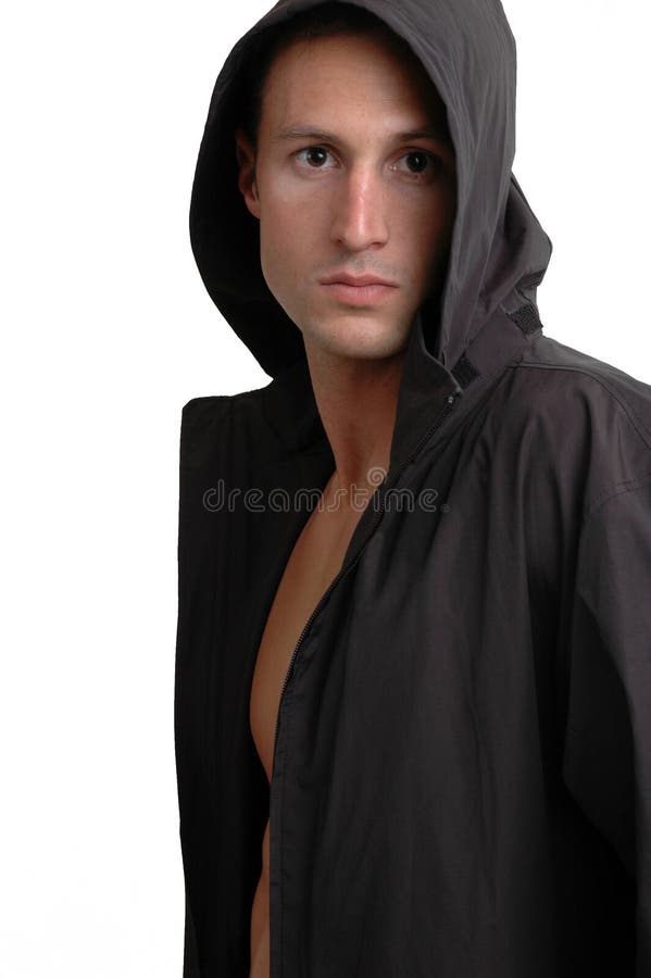 Hooded Man stock image. Image of jacket, fashion, young - 3922867