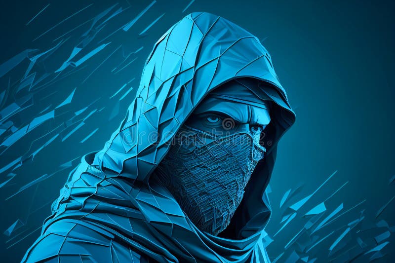 Hooded Masked Actor Young Fantastic., Generative AI Stock Illustration ...