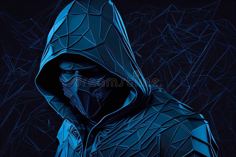 Hooded Masked Actor Young Fantastic., Generative AI Stock Illustration ...