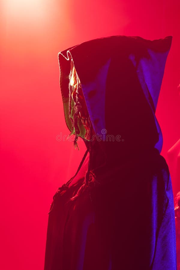 Hooded Monster in Fog stock photo. Image of spectre, back - 21169832