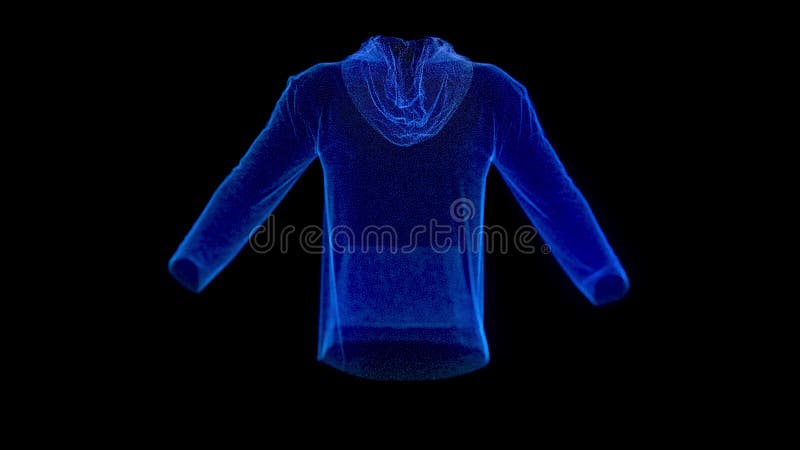 Hoodie. Glow Particles Formation of Jacket. the Concept of Virtual ...