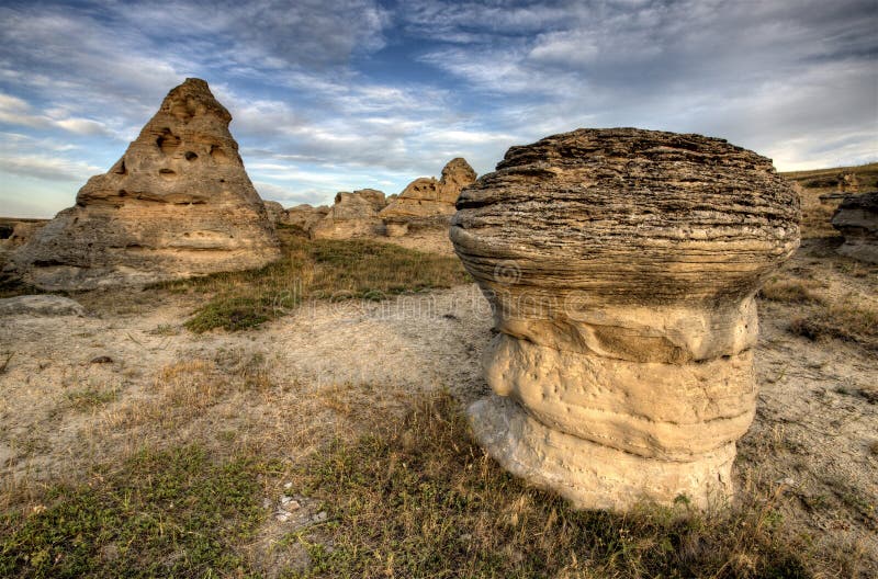 Hoodoo Badlands Alberta Canada Stock Photo - Image of geologic, scenic ...