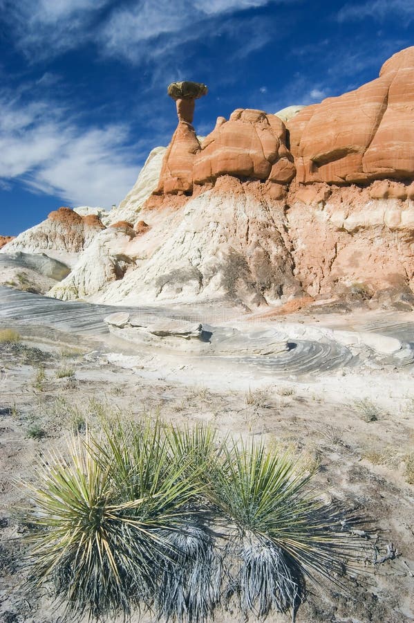 Hoodoo Rock Formation stock image. Image of rocky, clouds - 614119