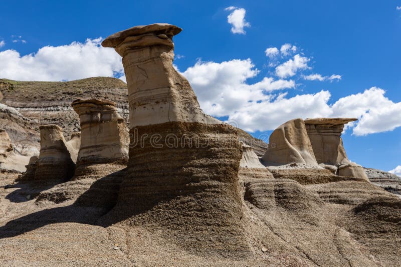 Hoodoos of Alberta by Drumheller in Canada Stock Image - Image of ...