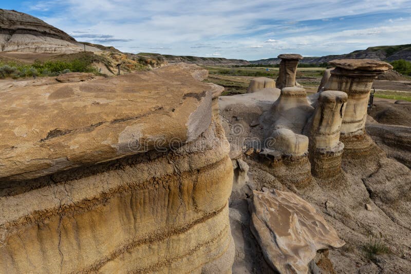 Hoodoos of Alberta by Drumheller in Canada Stock Image - Image of ...