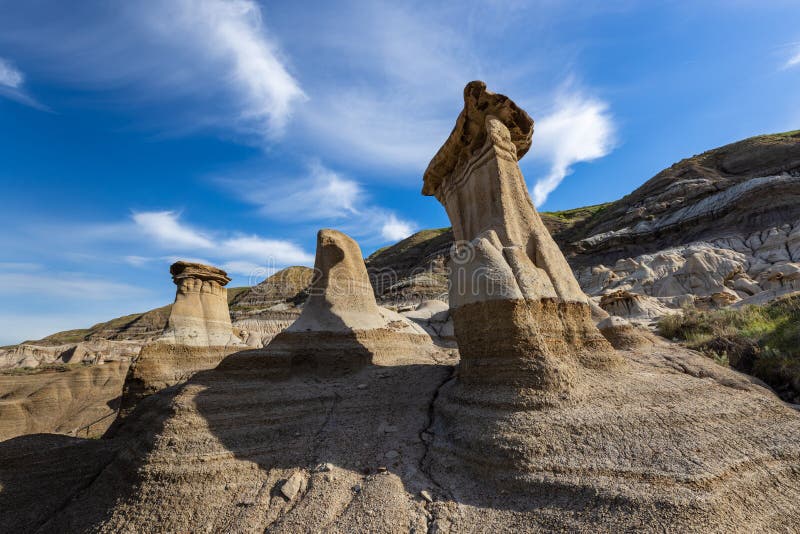 Hoodoos of Alberta by Drumheller in Canada Stock Photo - Image of ...