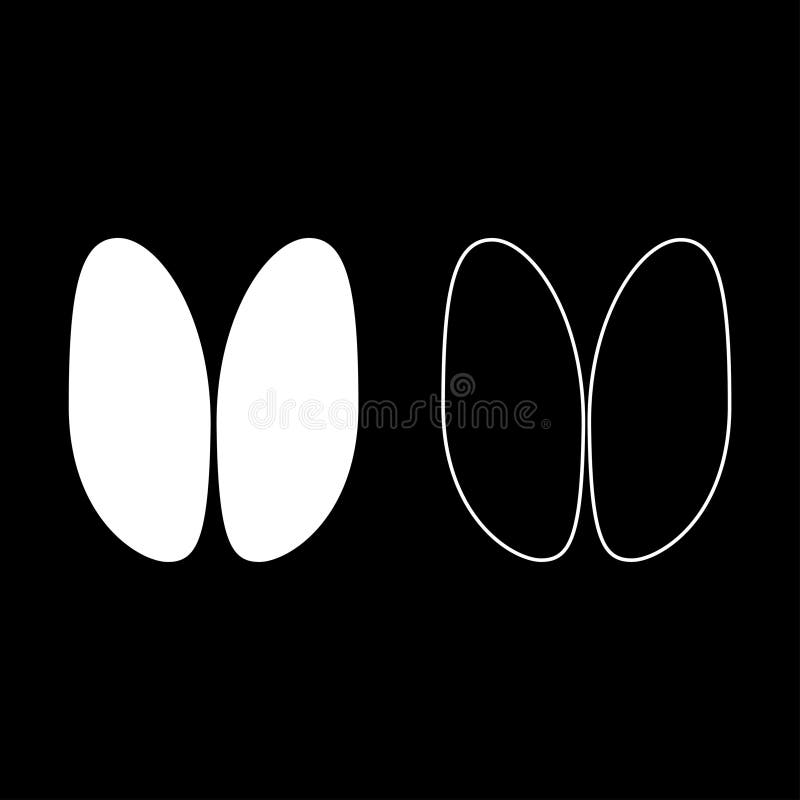 Hoof Print Sheep Ewe Ram Wether Set Icon White Color Vector ...