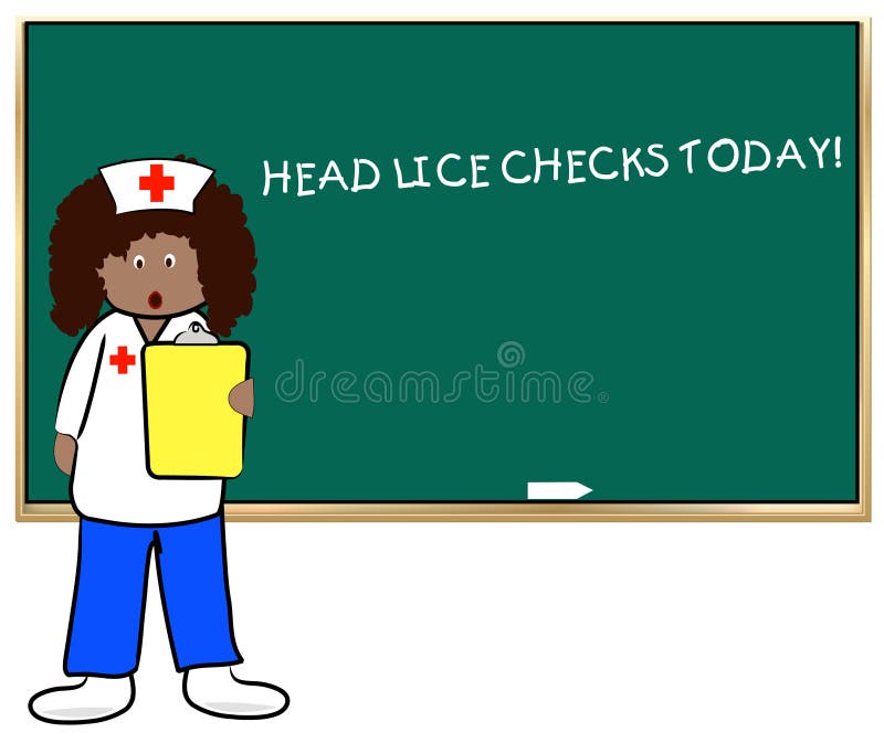 Hoofdluis op school vector illustratie. Illustration of illustratie ...