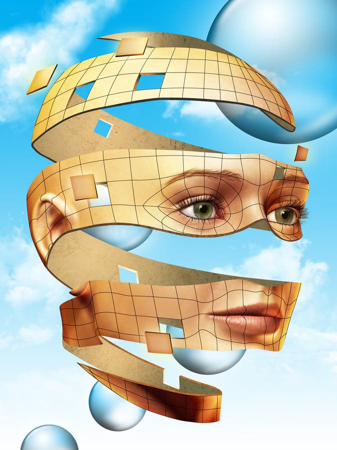 Hoofd schil stock illustratie. Illustration of schoonheidsmiddel - 12795005