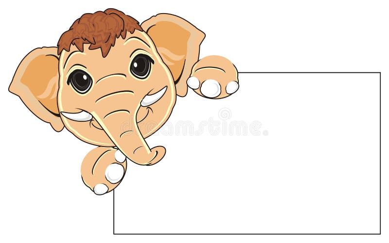 Hoofd van mammoet stock illustratie. Illustration of bruin - 85102846