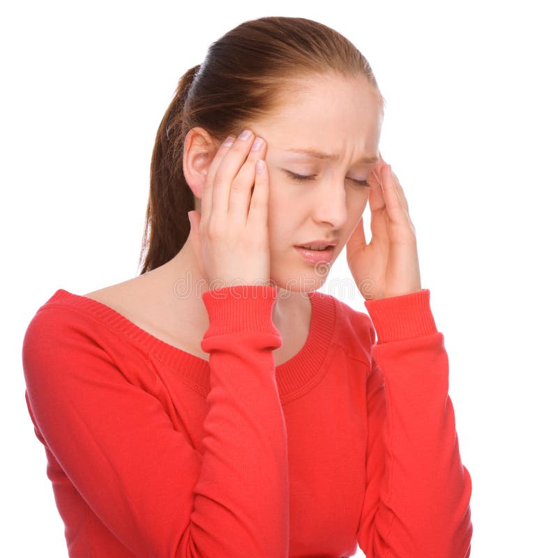 Hoofdpijn stock foto. Image of probleem, gekwetst, migraine - 8162098