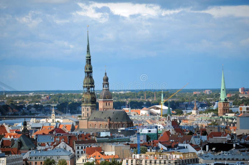 Hoofdstad van Letland Riga stock afbeelding. Image of mening - 43744199