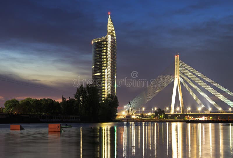 Hoofdstad Van Letland, Riga in De Winter Stock Afbeelding - Image of ...