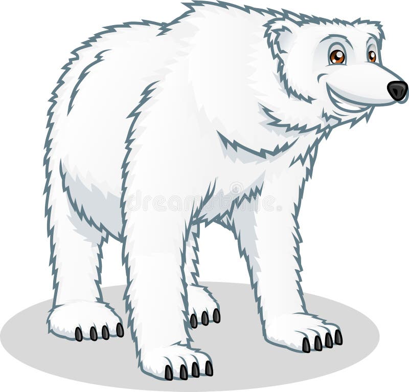 Hoog - Vector Het Beeldverhaalillustratie Van De Kwaliteits Ijsbeer ...