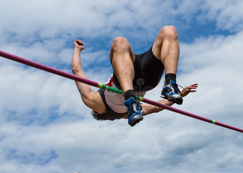 Hoogspringen stock afbeelding. Image of hoog, mens, sport - 24846787