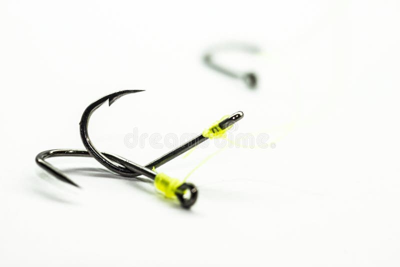Double Hook are Intertwined and Connected. Stock Photo - Image of bait ...