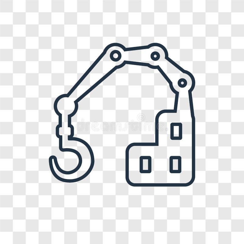 Hook Concept Vector Linear Icon Isolated on Transparent Background ...