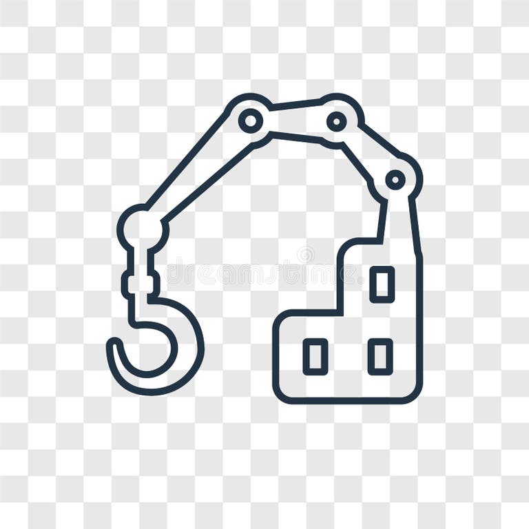 Hook Concept Vector Linear Icon Isolated on Transparent Background ...