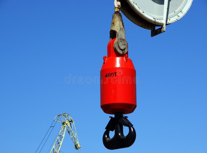 Engineer and Large Crane Hooks Stock Image - Image of industry, power ...