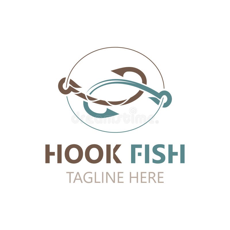 Hook Fishing Logo Simple and Modern Vintage Rustic Vector Design Style ...