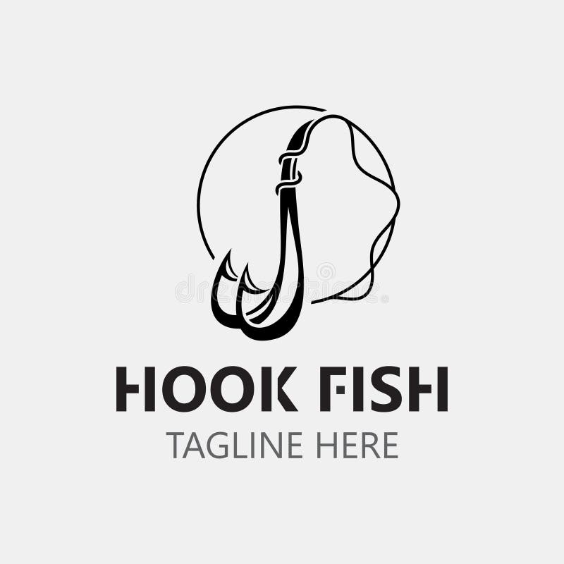 Hook Fishing Logo Simple and Modern Vintage Rustic Vector Design Style ...