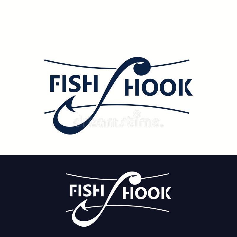 Hook Fishing Logo Simple and Modern Vintage Rustic Vector Design Style ...