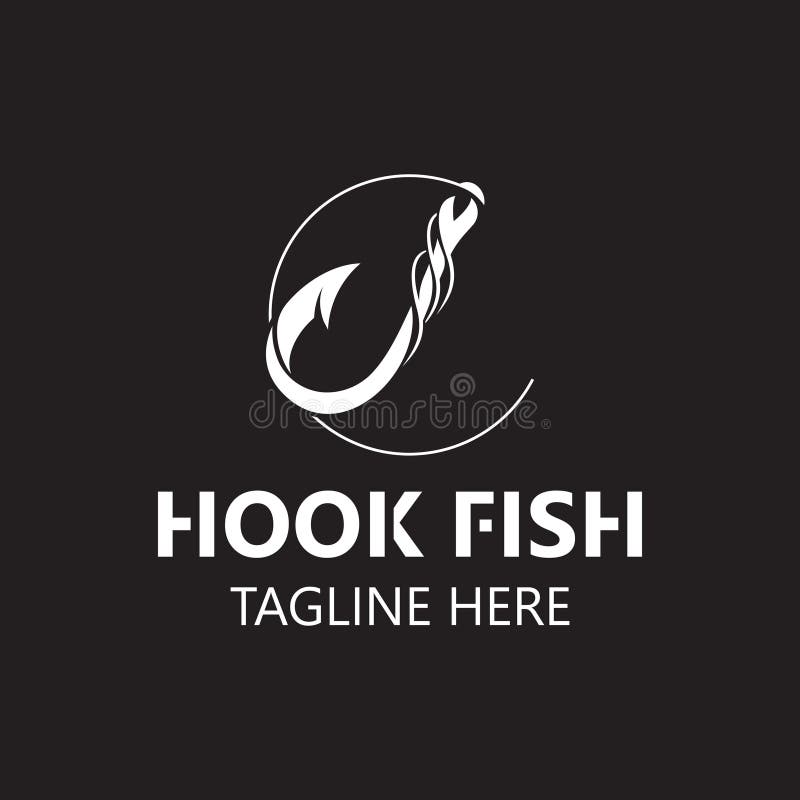 Hook Fishing Logo Simple and Modern Vintage Rustic Vector Design Style ...