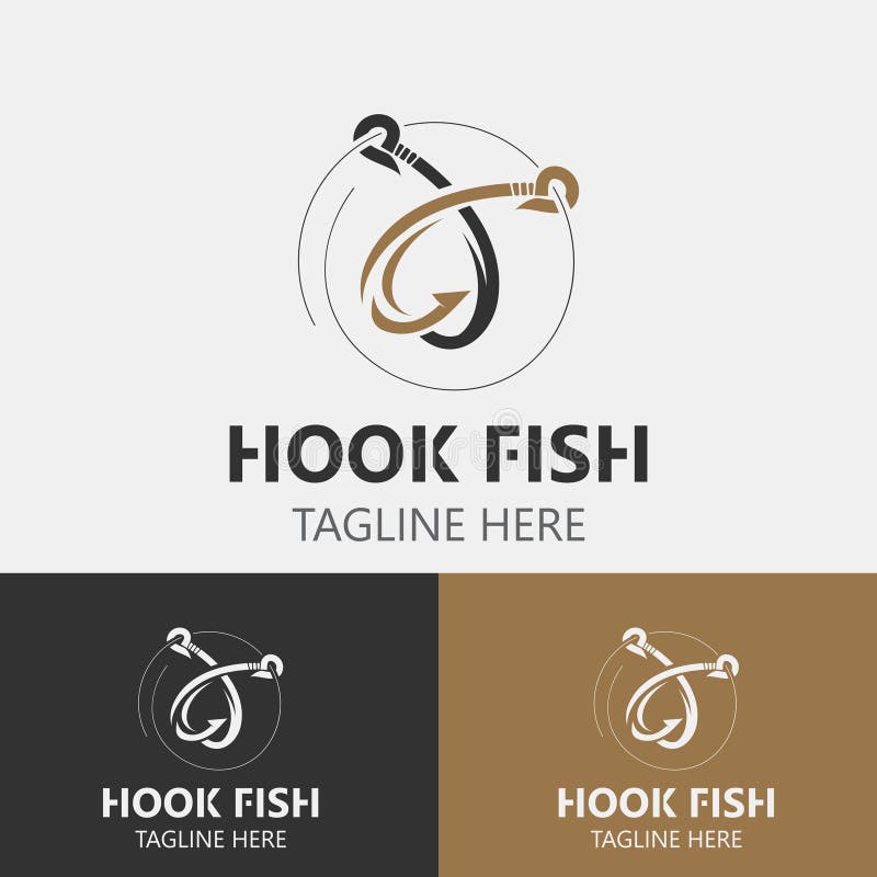 Hook Fishing Logo Simple and Modern Vintage Rustic Vector Design Style ...