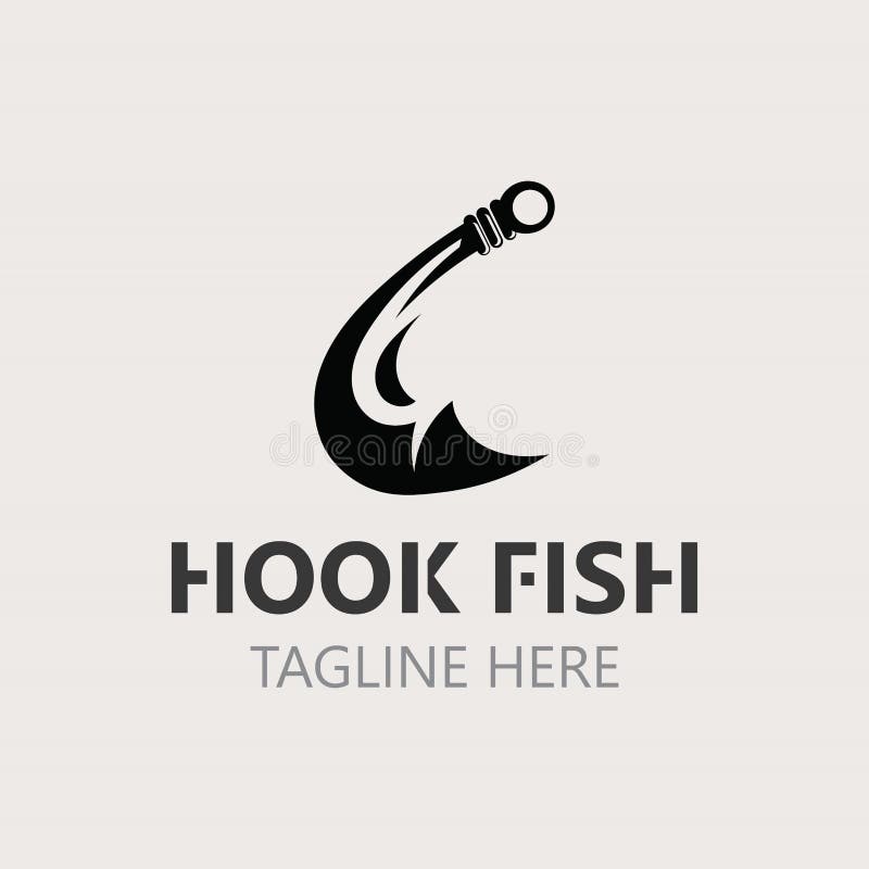 Hook Fishing Logo Simple and Modern Vintage Rustic Vector Design Style ...
